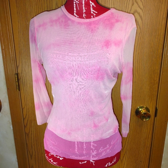 Sweet Pea | Tops | Pink Sheer Top Small | Poshmark